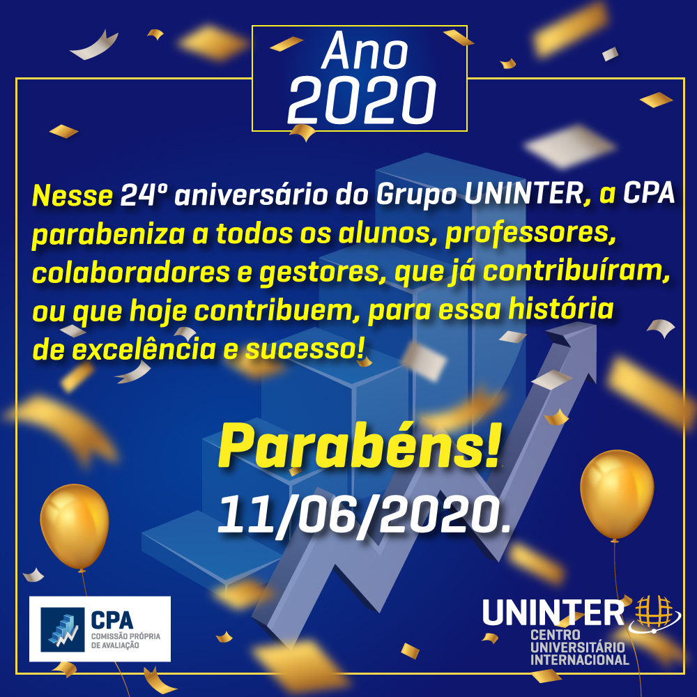24º aniversário do Grupo UNINTER | Comissão Própria de Avaliação